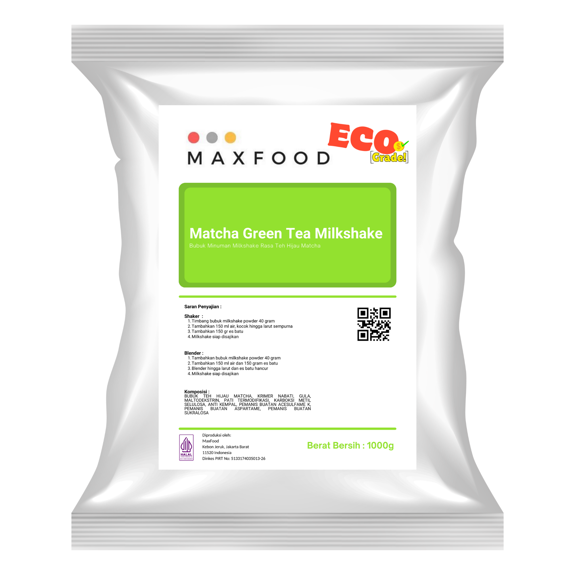 Matcha Milkshake Eco | Maxgroup